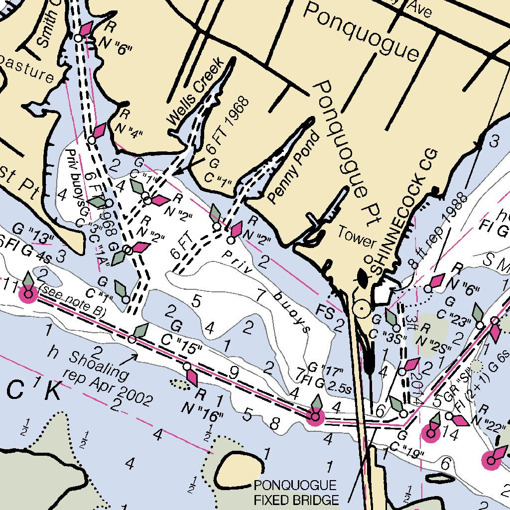 Shinnecock Bay To Moriches Bay Long Island Ny Map by National ...