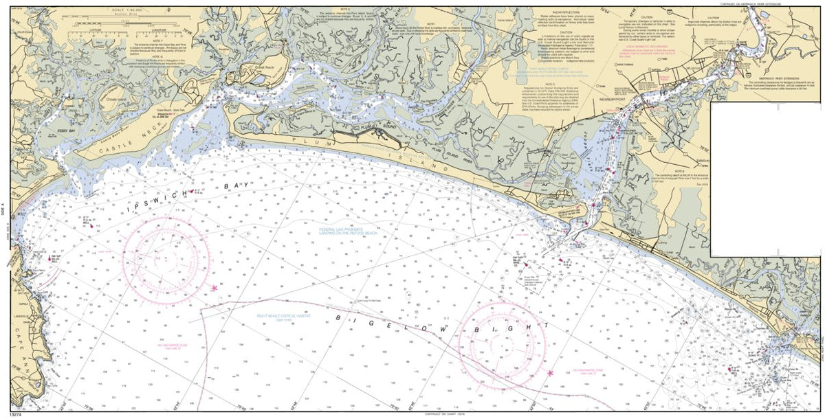 Cape Ann To Hampton Harbor Side A Left Map by National Oceanographic ...