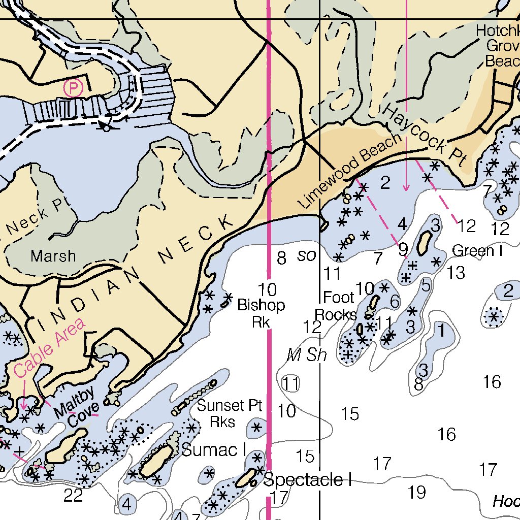 Long Is Sound -Sea View Beach To West Haven Map by National ...
