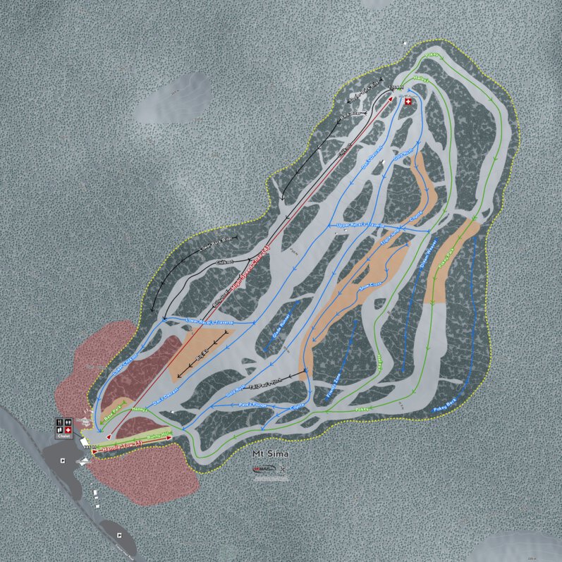 Mt Sima Resort Map by Mapsynergy | Avenza Maps