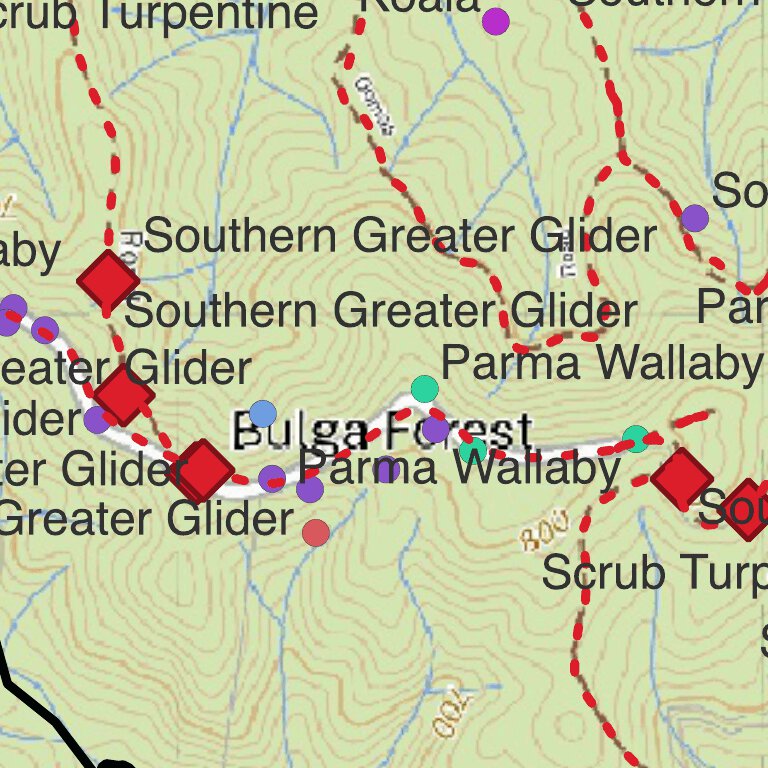 Save Bulga Forests survey area with Nationally Threatened Species ...