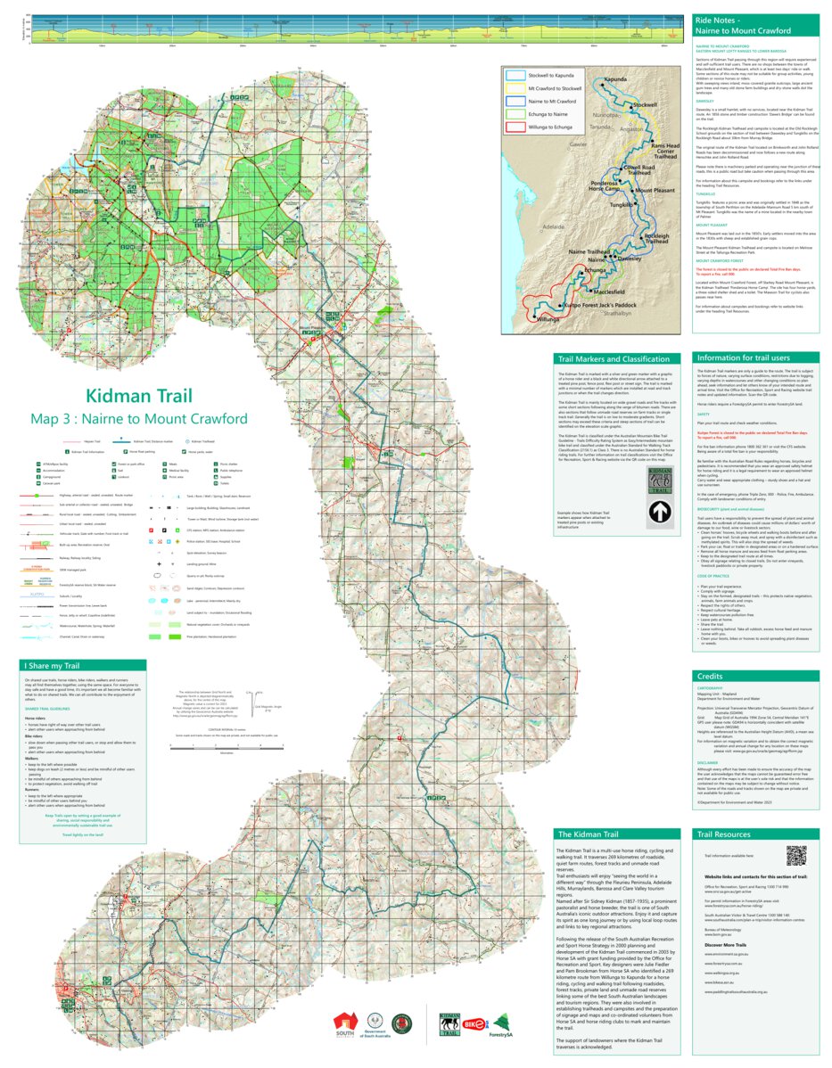 Kidman Trail Map 3 Nairne to Mount Crawford by Mapland - Department for ...