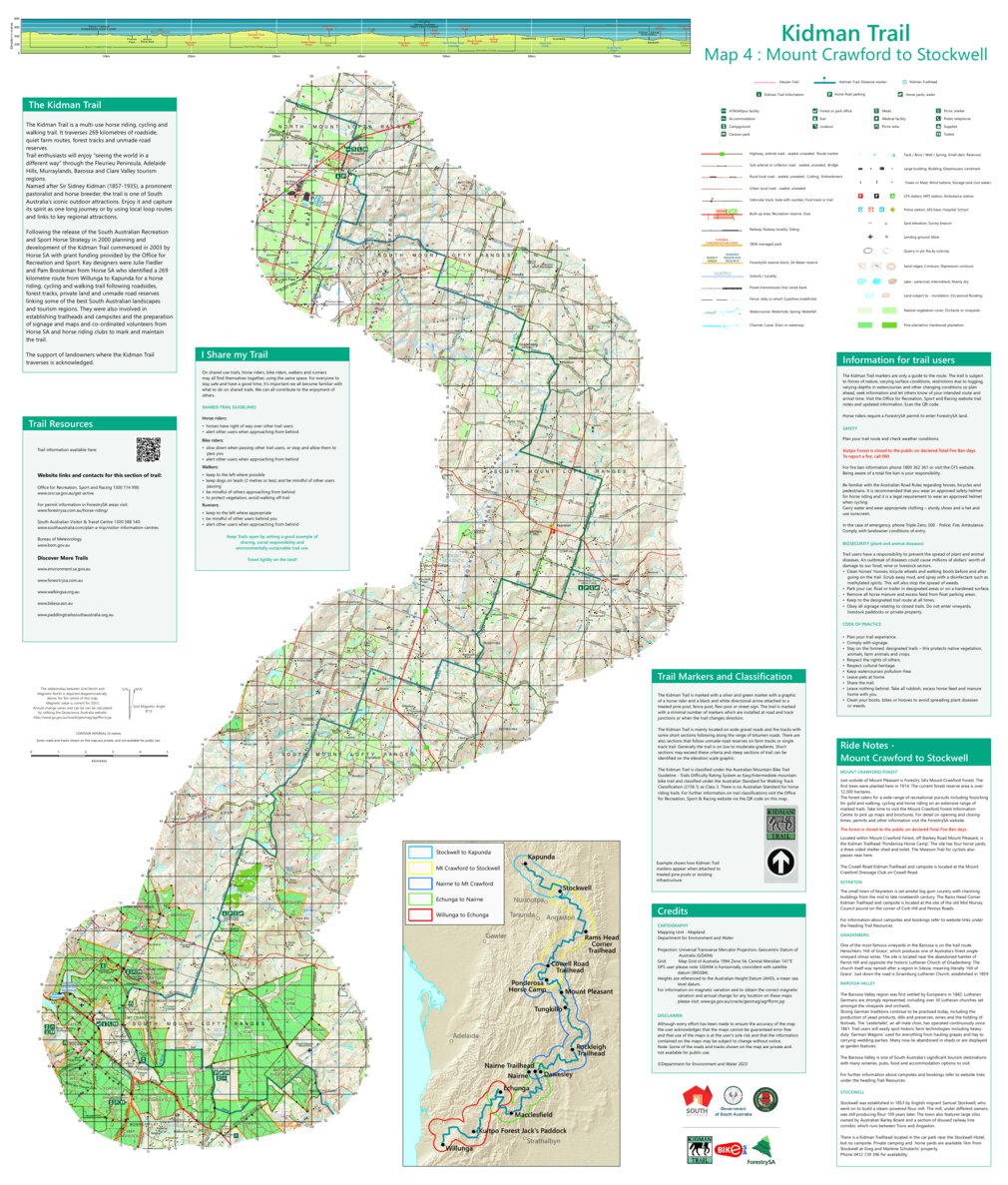 Kidman Trail Map 4 Mount Crawford to Stockwell by Mapland - Department ...