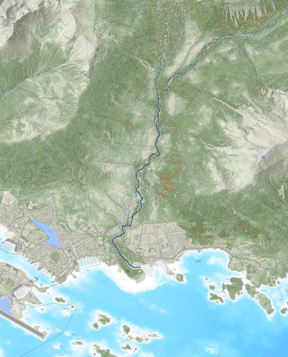Sitka Big Tree Map - 4 Indian River by Points North Maps | Avenza Maps