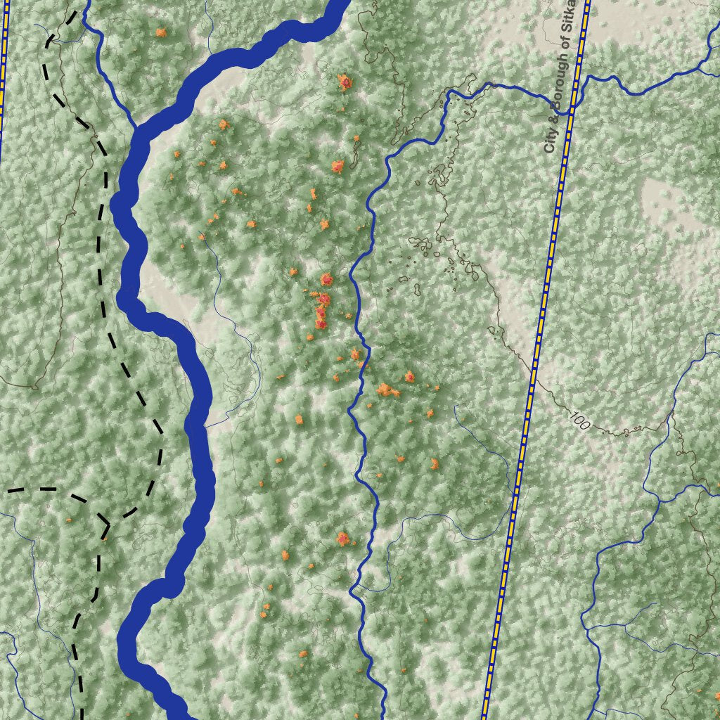 Sitka Big Tree Map - 4 Indian River by Points North Maps | Avenza Maps