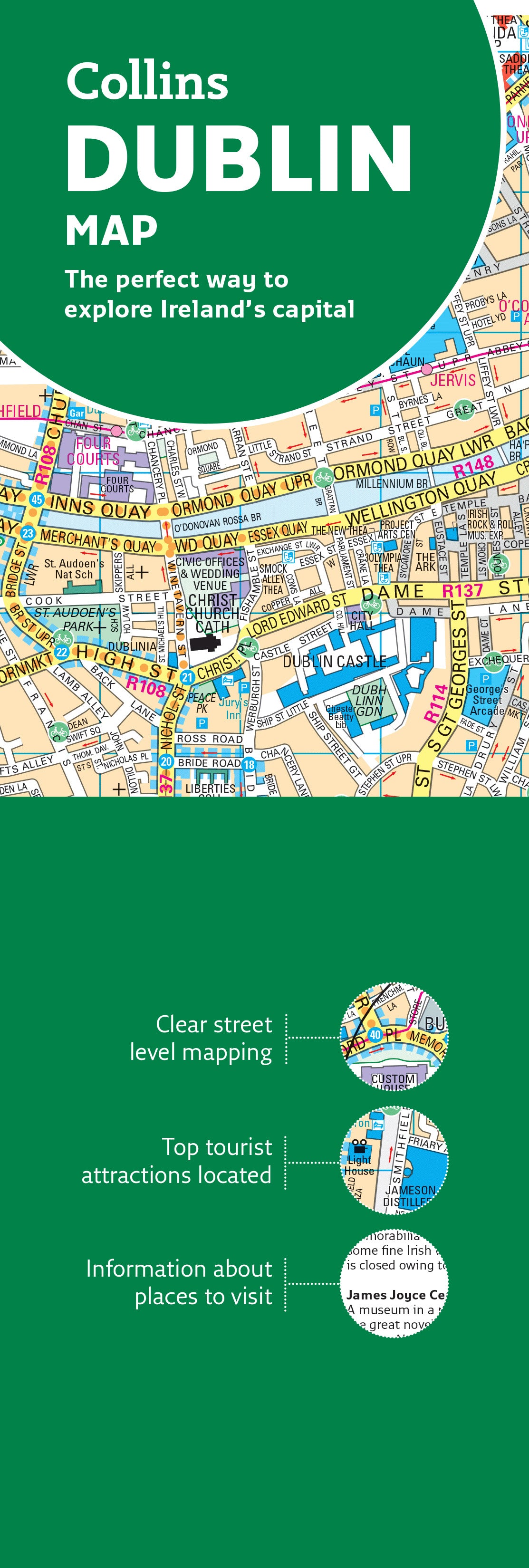 Collins Dublin Map by Harper Collins Publishers UK | Avenza Maps