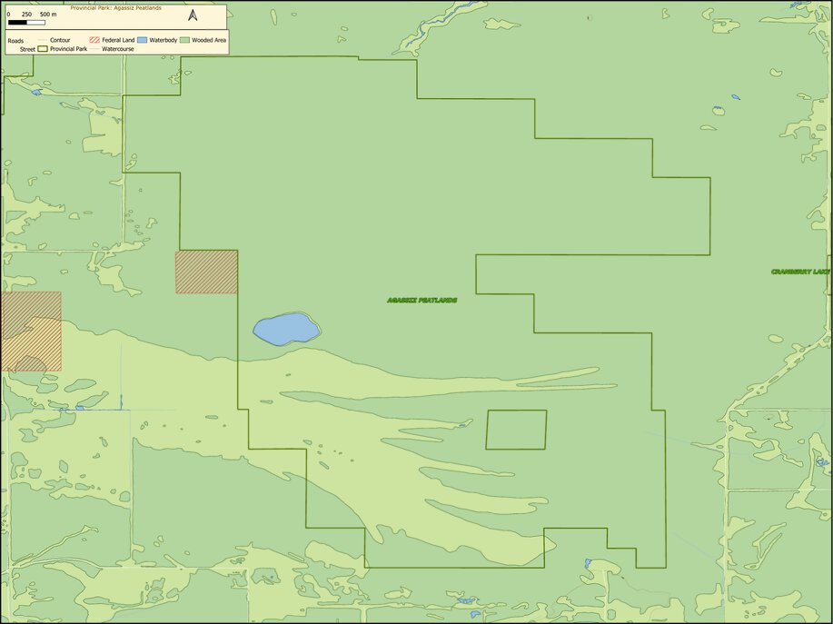 Ontario Nature Reserve: Agassiz Peatlands Map by Xavier Maps | Avenza Maps