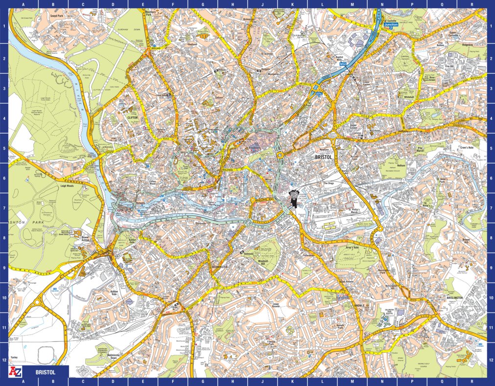 Bristol A-Z street Map by Geographers' A-Z Map Company | Avenza Maps