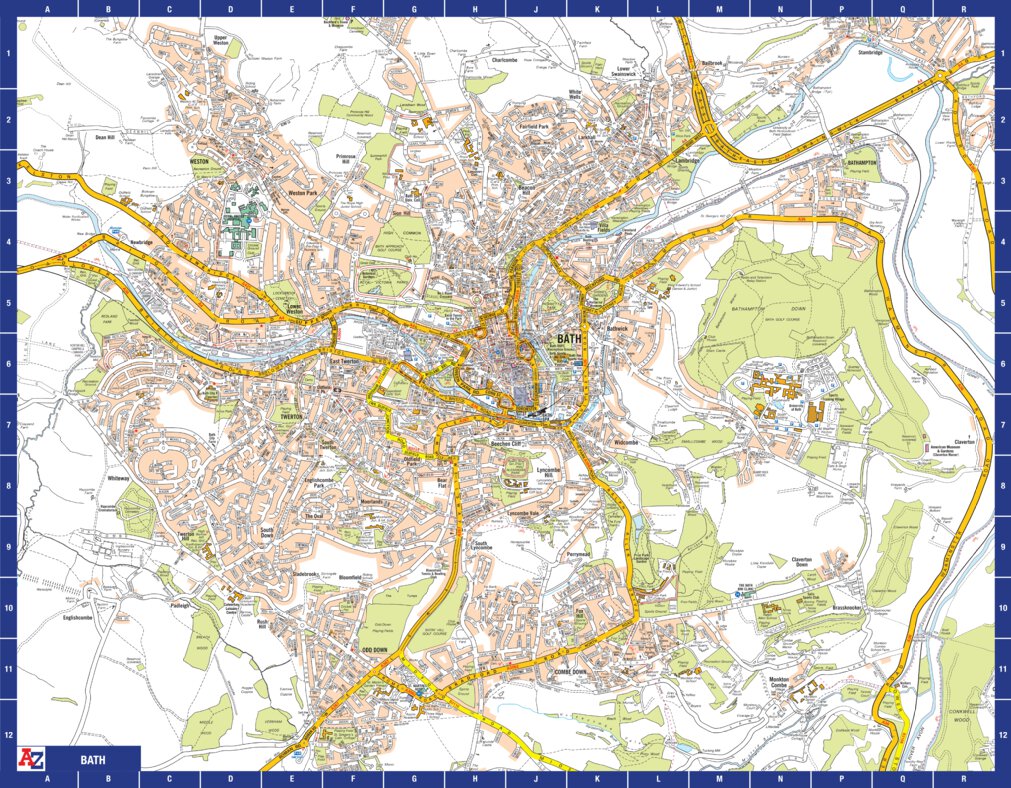 Bath A-Z Pocket Street Map by Geographers' A-Z Map Company | Avenza Maps