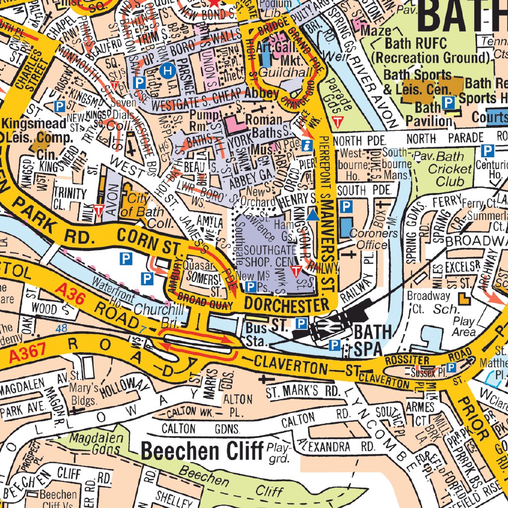 Bath A-Z Pocket Street Map by Geographers' A-Z Map Company | Avenza Maps