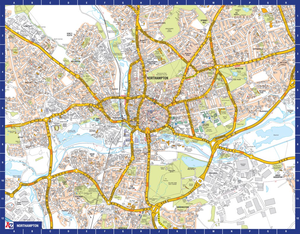 Northampton A-Z street Map by Geographers' A-Z Map Company | Avenza Maps