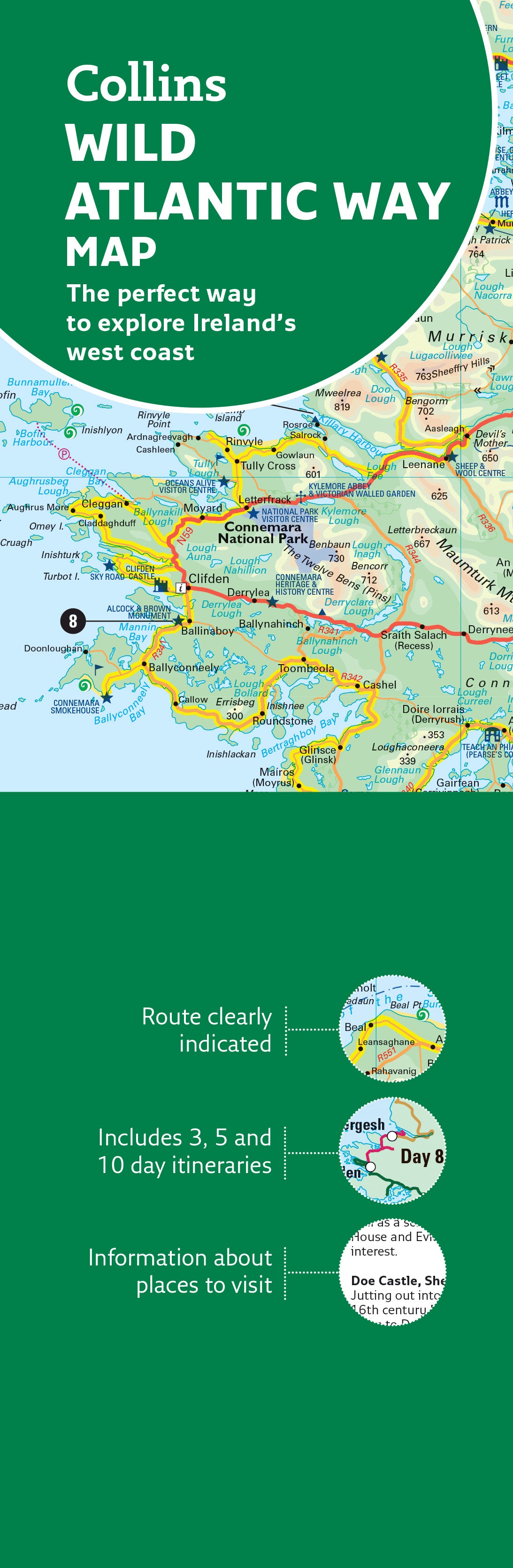 Collins Wild Atlantic Way Map by Harper Collins Publishers UK | Avenza Maps