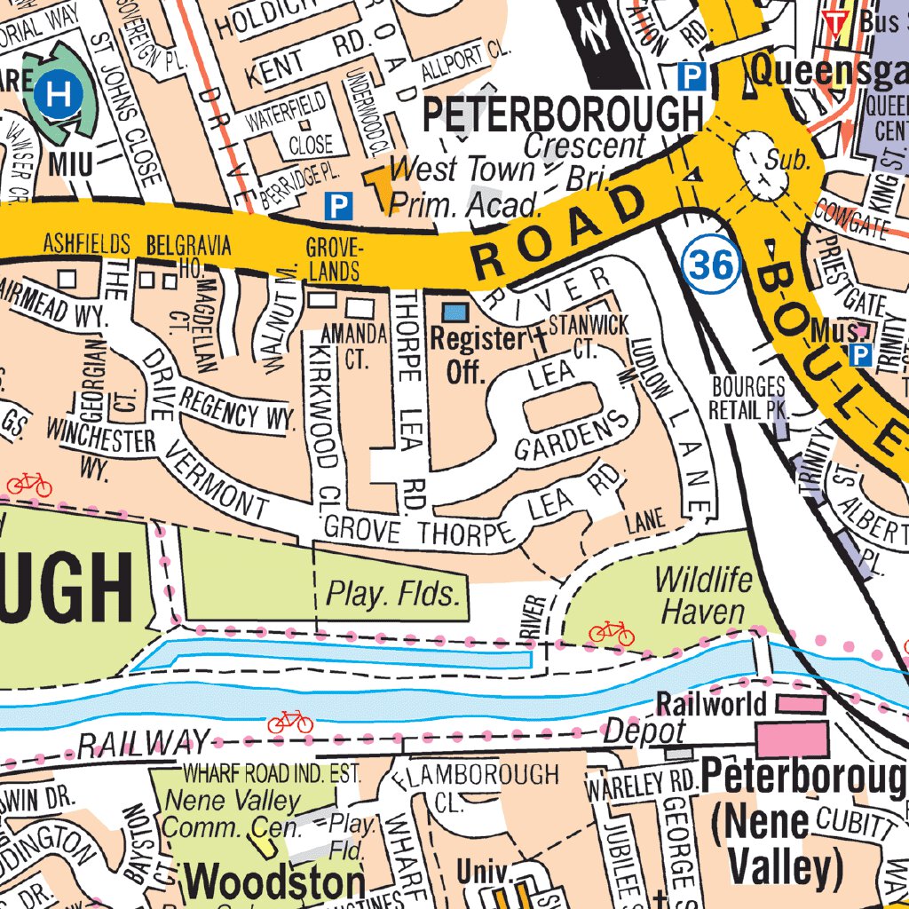 Peterborough A-Z street Map by Geographers' A-Z Map Company | Avenza Maps