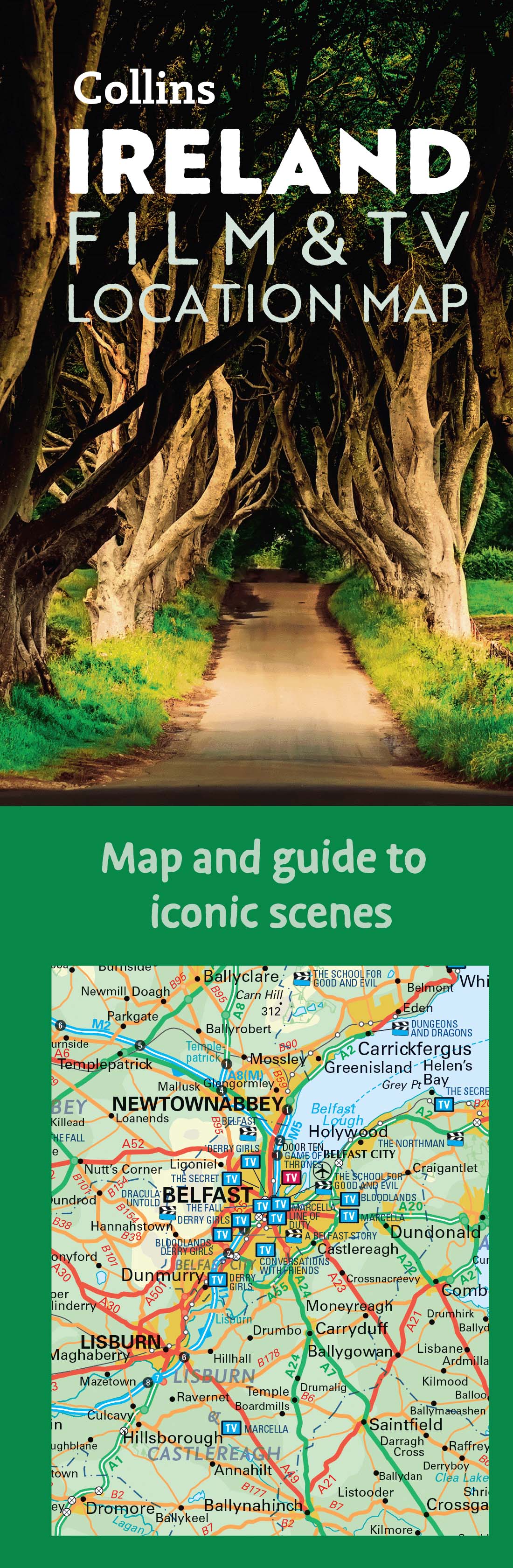 Collins Ireland Film and TV Map by Harper Collins Publishers UK ...