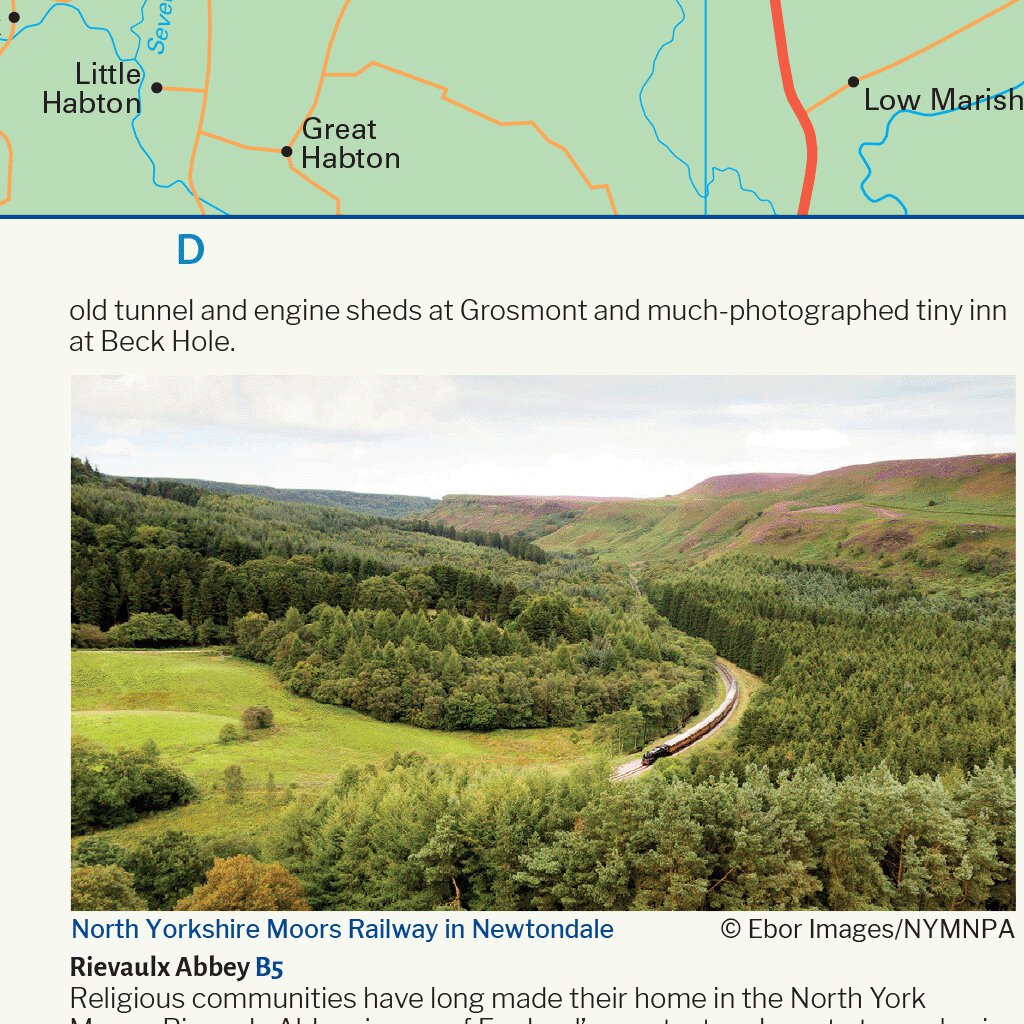 North York Moors National Park Map by Harper Collins Publishers UK ...