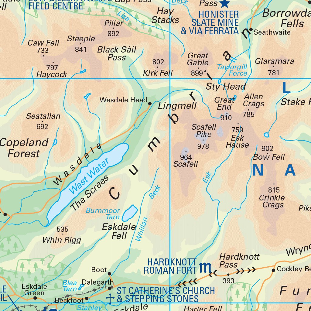 Lake District National Park Map by Harper Collins Publishers UK ...