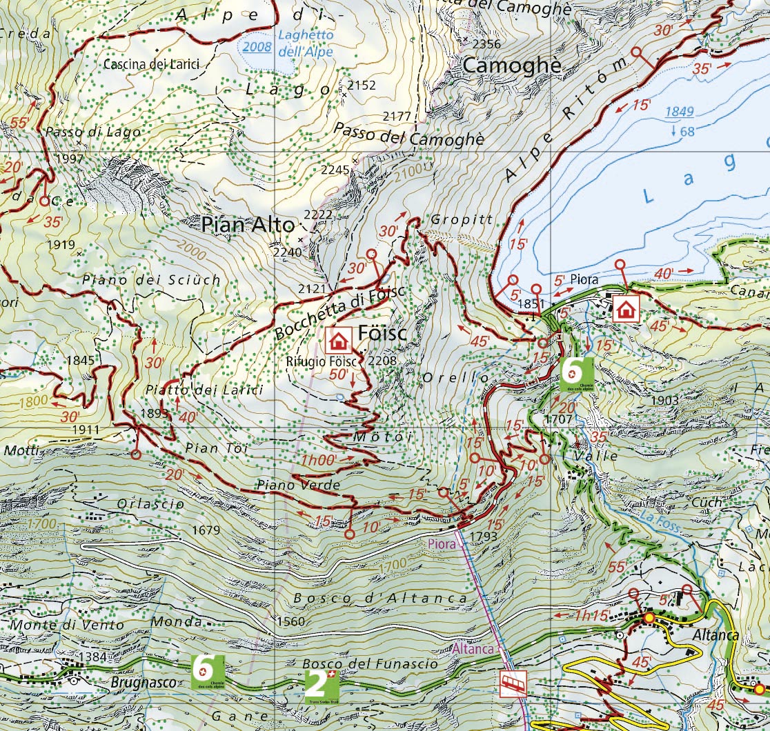 Disentis-Sedrun, 1:25'000, Hiking Map by Orell Fuessli Kartographie AG ...