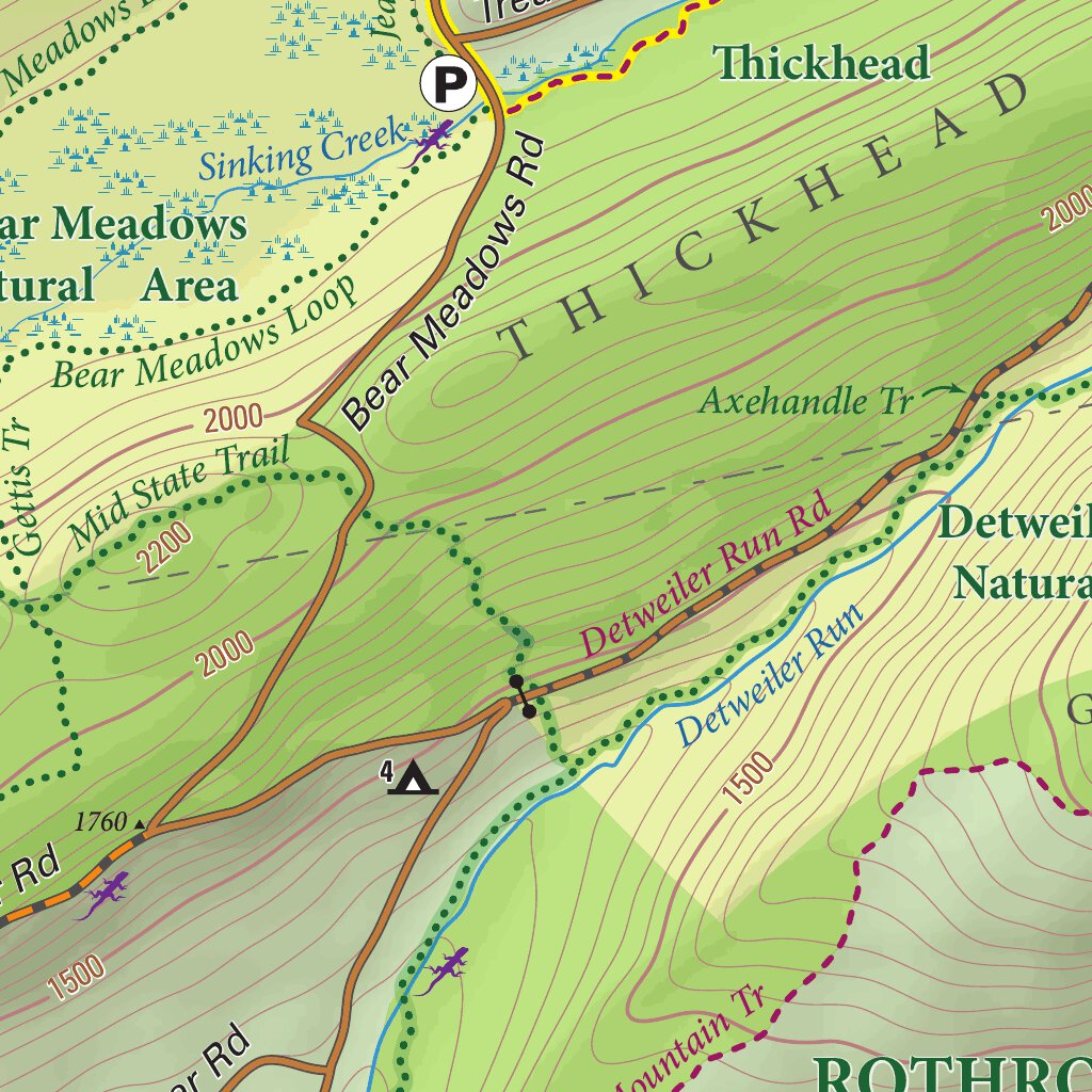 Rothrock State Forest Lizard Map, PA by Purple Lizard Maps | Avenza Maps