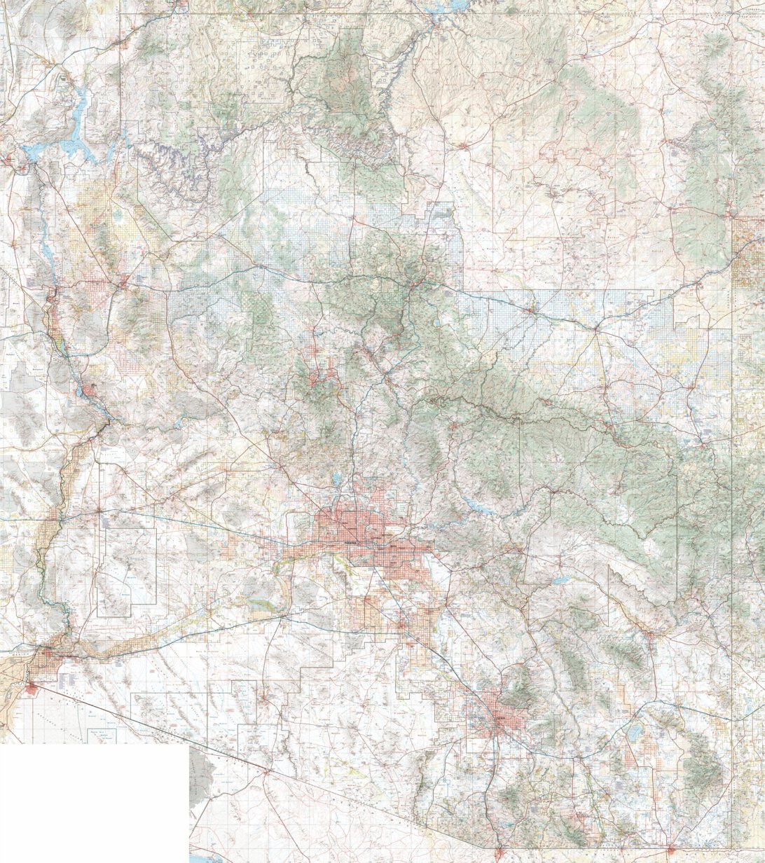 Arizona Atlas Landscape Maps Map by East View Map Link | Avenza Maps