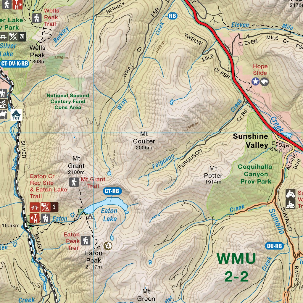 Hope, Princeton, Merritt Recreation Map 3rd edition by Backroad ...