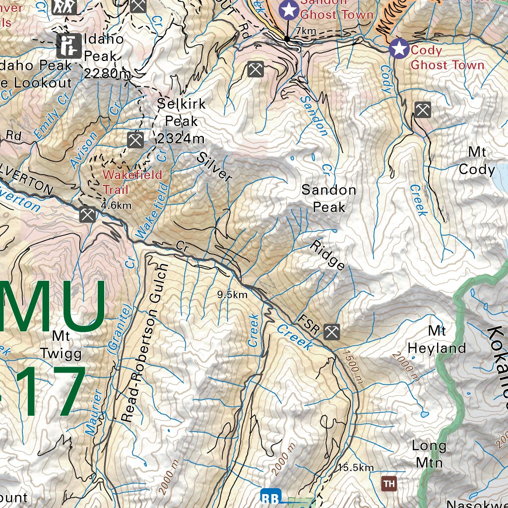 WMU 4-17 Kootenay Region - Hunting Topo BC Map by Backroad Mapbooks ...