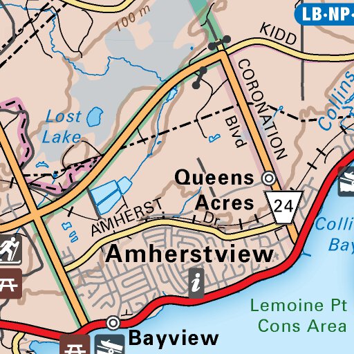 CCON18 Amherst Island - Cottage Country Ontario Topo Map by Backroad ...