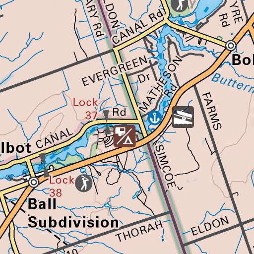 CCON22 Beaverton - Cottage Country Ontario Topo Map by Backroad ...