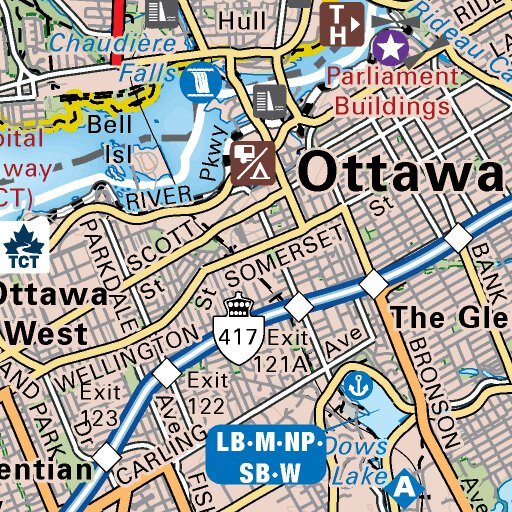 CCON79 Ottawa Hull - Cottage Country Ontario Topo Map by Backroad ...