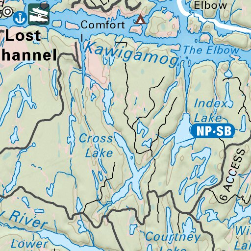 CCON85 Lost Channel - Cottage Country Ontario Topo Map by Backroad ...