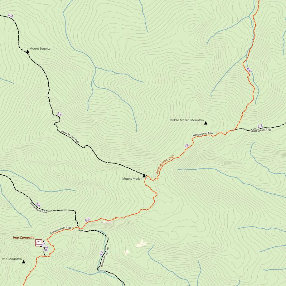 The Appalachian Trail: New Hampshire Map by Eyes Up Adventures | Avenza ...