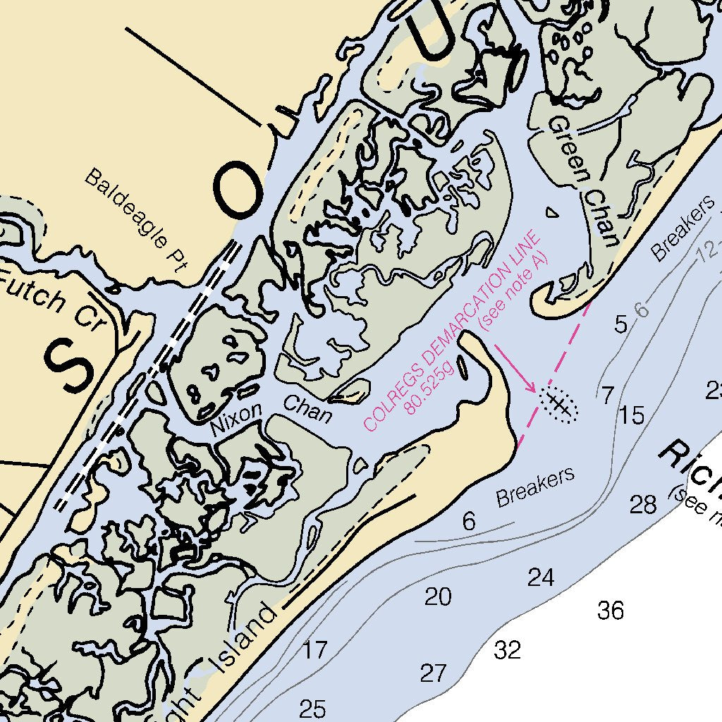 New River Inlet To Cape Fear North Carolina Map by National ...