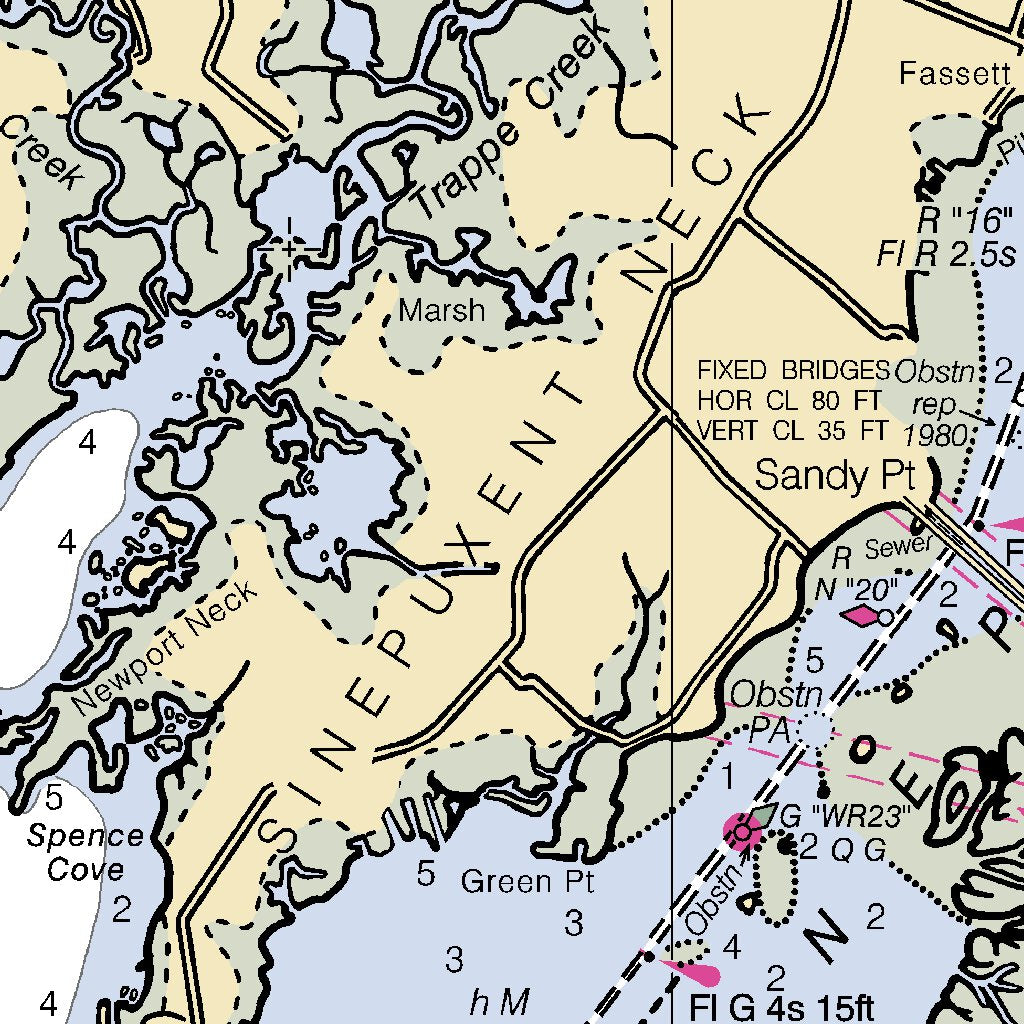 Fenwick Island To Chincoteague Inlet Map by National Oceanographic ...