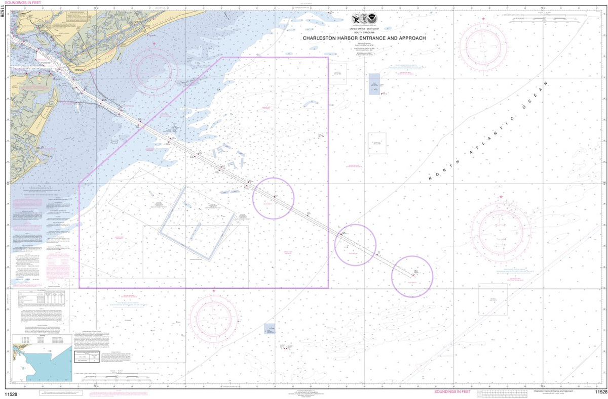 Charleston Harbor Entrance And Approach Map by National Oceanographic ...