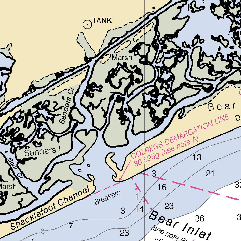 Cape Lookout To New River Map by National Oceanographic & Atmospheric ...