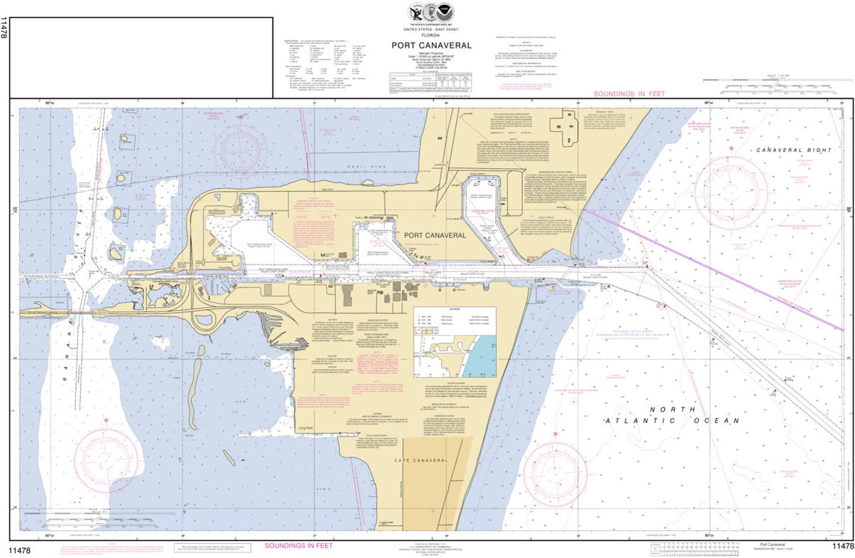 Port Canaveral Map by National Oceanographic & Atmospheric ...