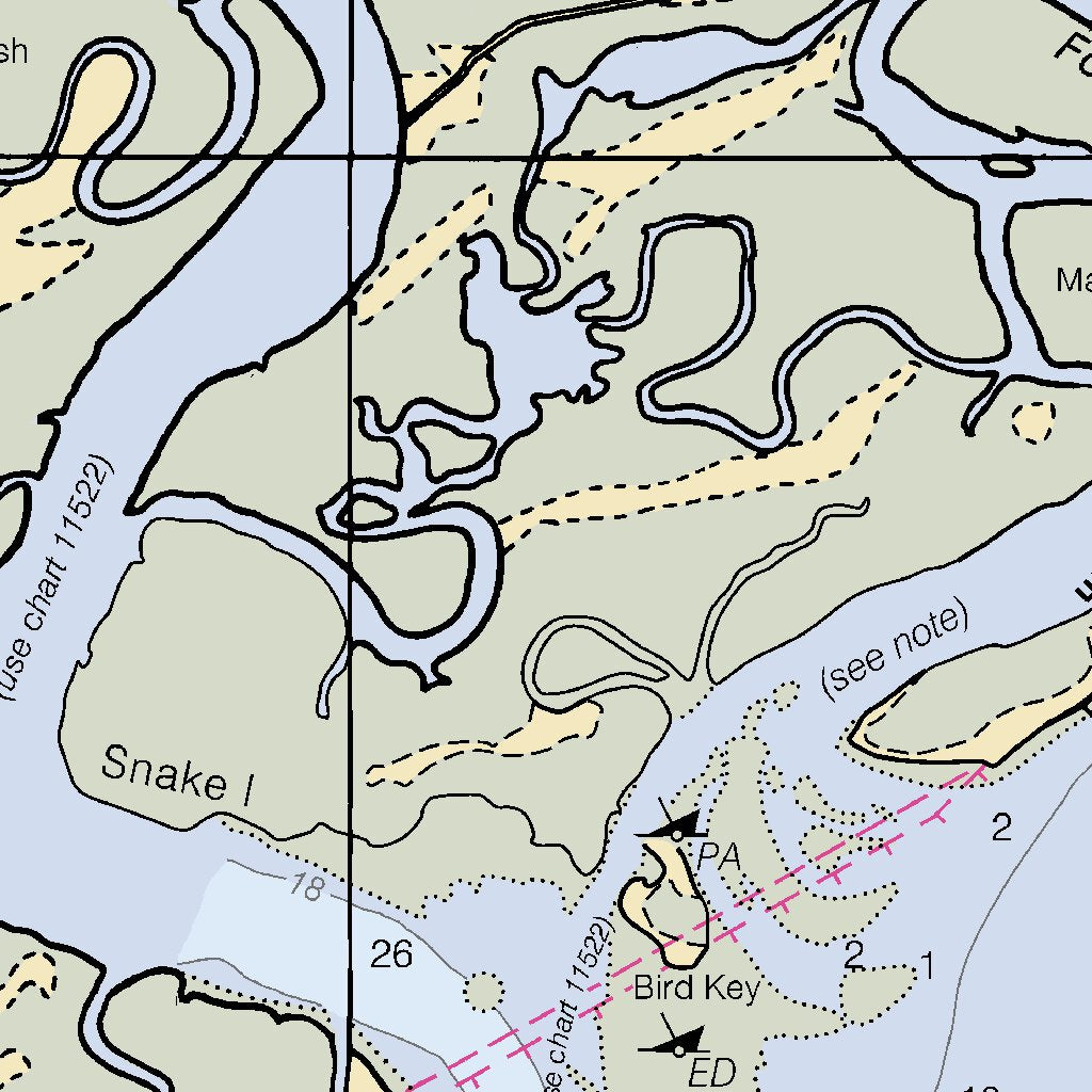 Charleston Harbor And Approaches Map by National Oceanographic ...