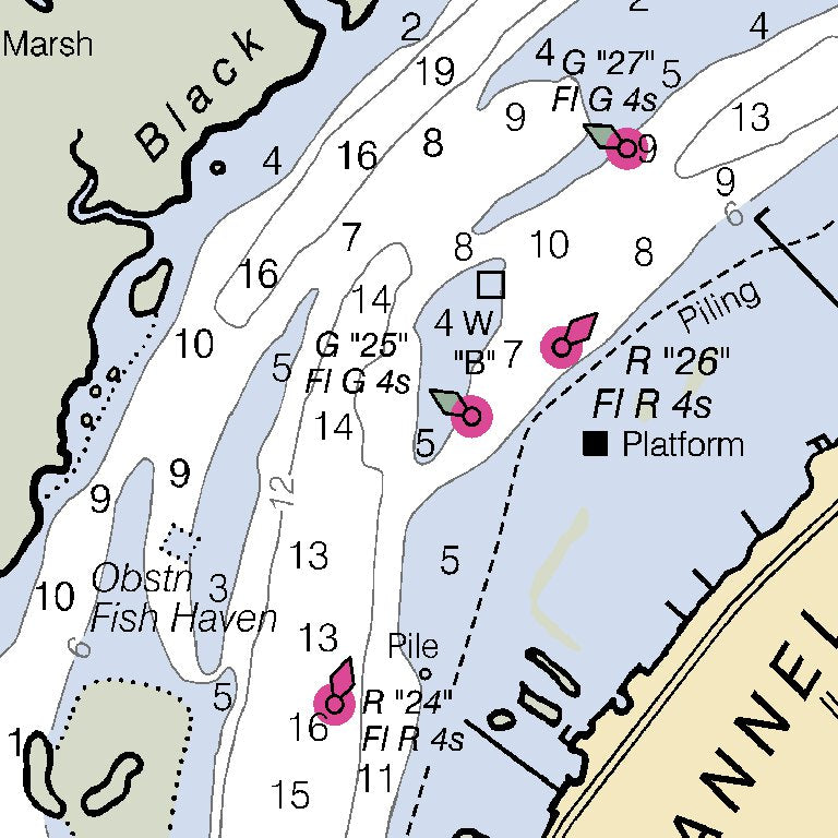 Inset Chincoteague Inlet And Channel Map by National Oceanographic ...