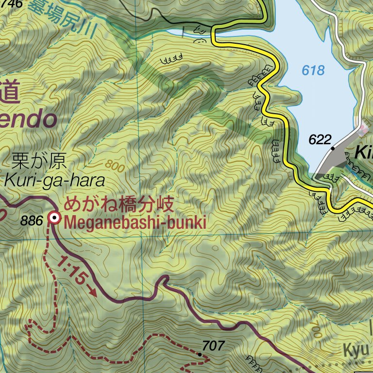 NAKASENDO Old Usui Pass – Yokokawa Hiking Map (Kanto, Japan) 1:25,000 ...