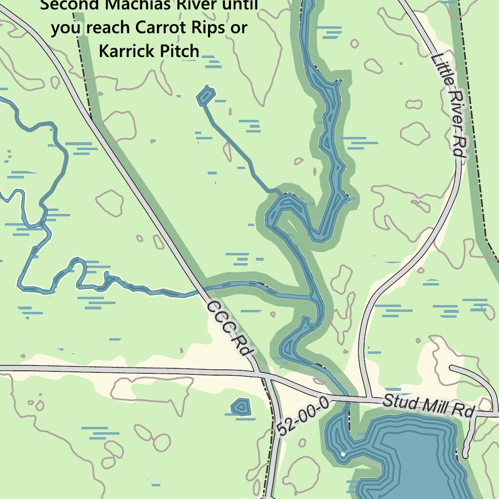 Machias River Headwaters Map by Eyes Up Adventures | Avenza Maps