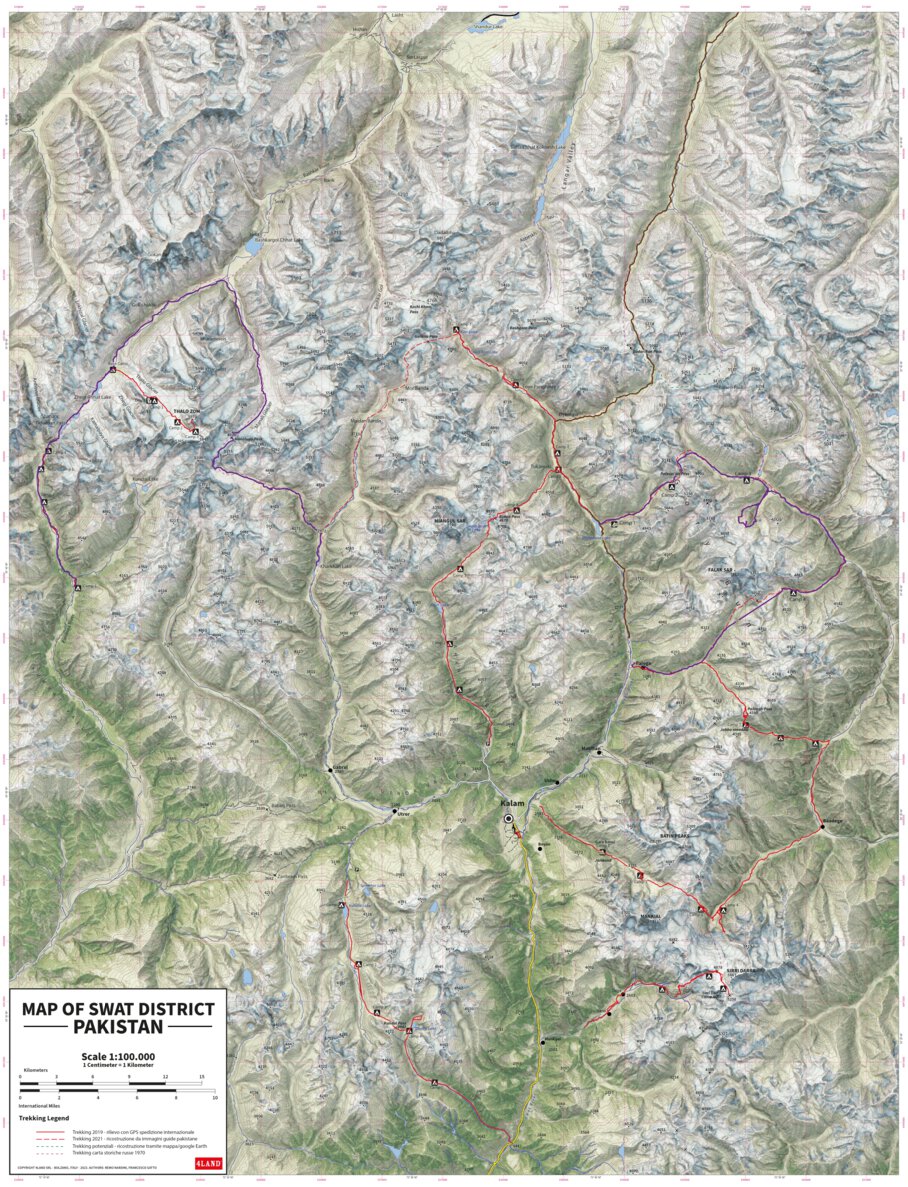 Swat, Pakistan Topographic Map by 4LAND Srl | Avenza Maps