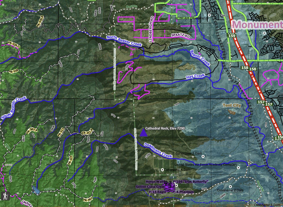 Castle Rock Exploration Map for Sightseeing by 3D Geologic Mapping LLC ...
