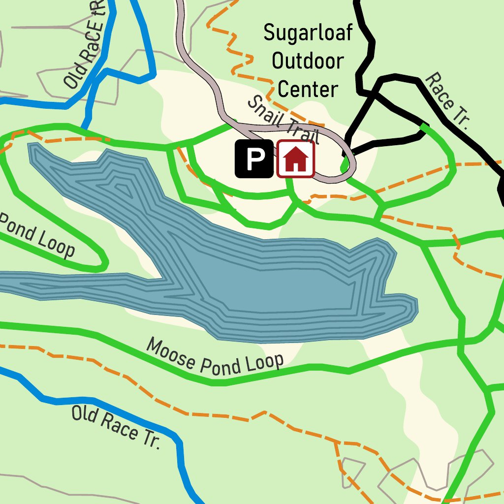 Sugarloaf Outdoor Center Nordic Trails Map by Eyes Up Adventures ...