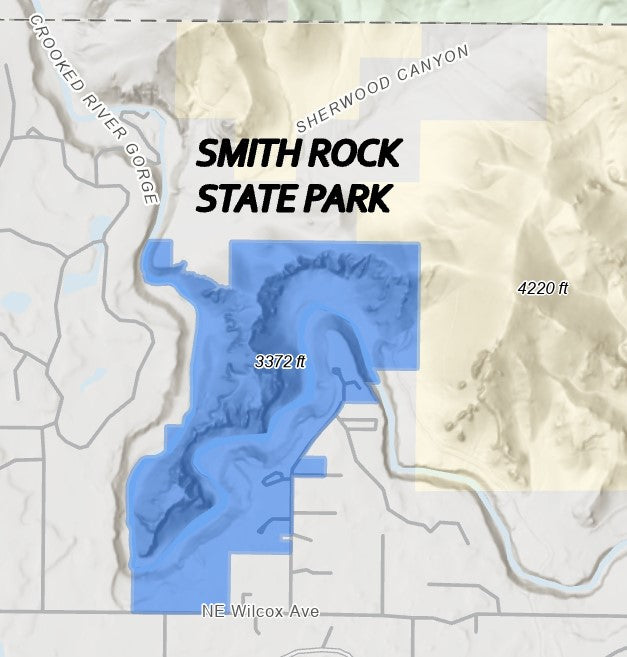 Oregon Overview - Smith Rock State Park and Vicinity Map by TSG Maps ...