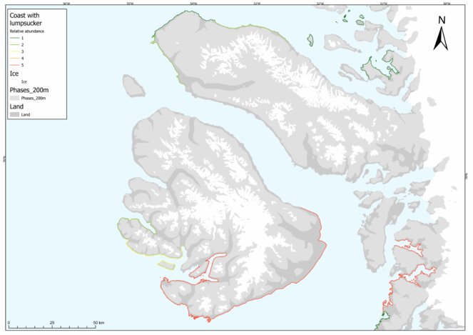 A3 Horizontal Coast w lumpsucker Map by Greenland Institute of Natural ...