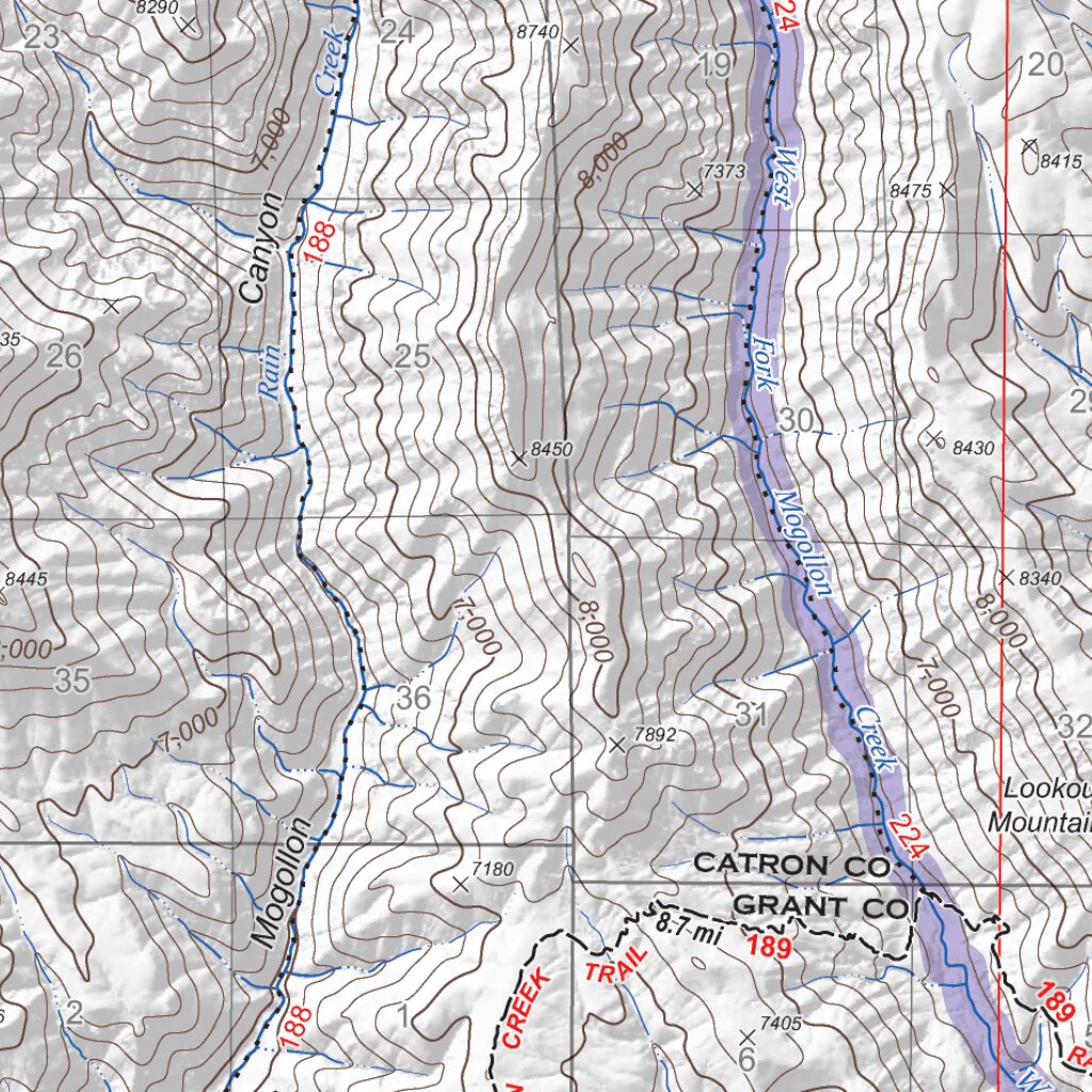 Gila Wilderness, Gila National Forest Map by US Forest Service R3 ...