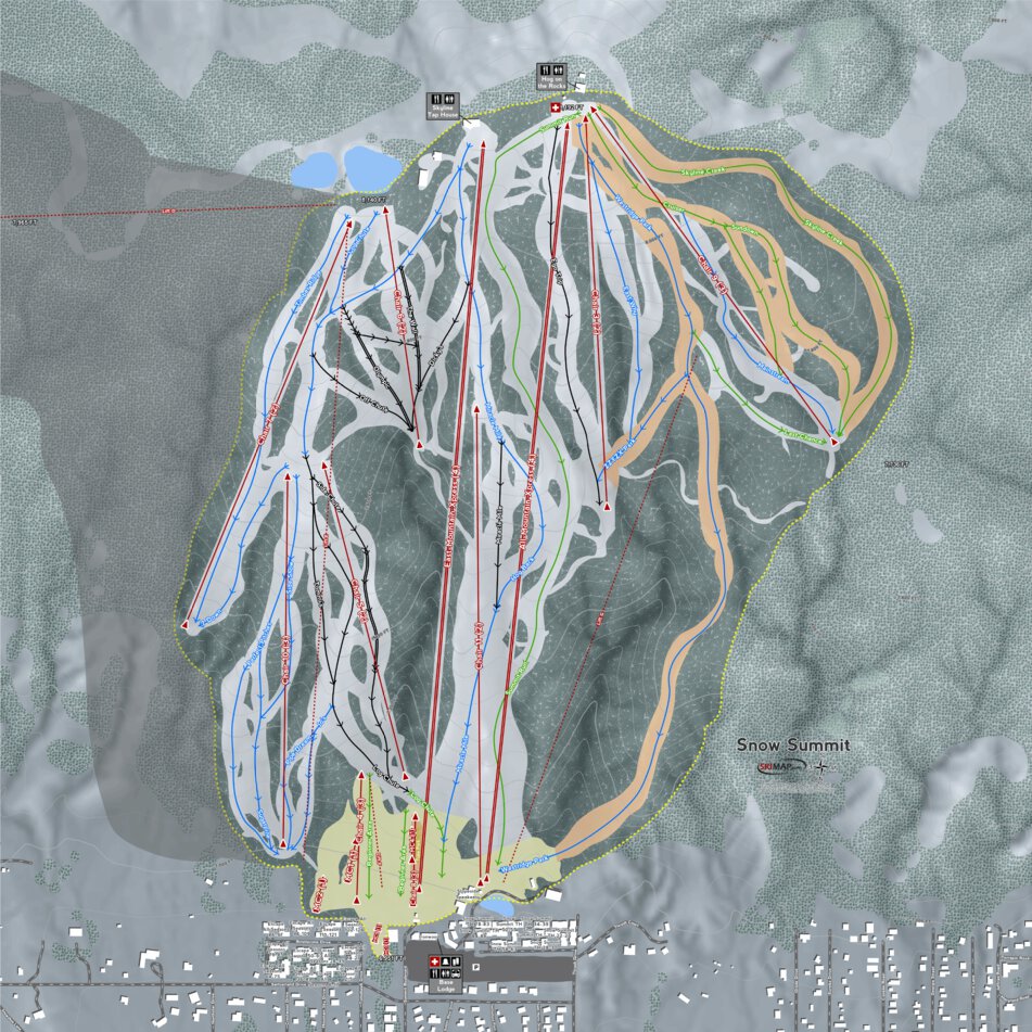 Snow Summit Resort Map by Mapsynergy | Avenza Maps
