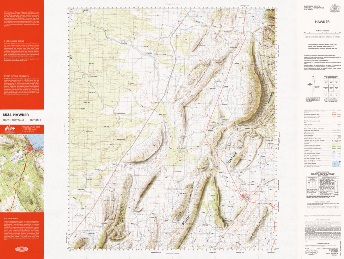 Hawker (6534) Map by Geoscience Australia | Avenza Maps