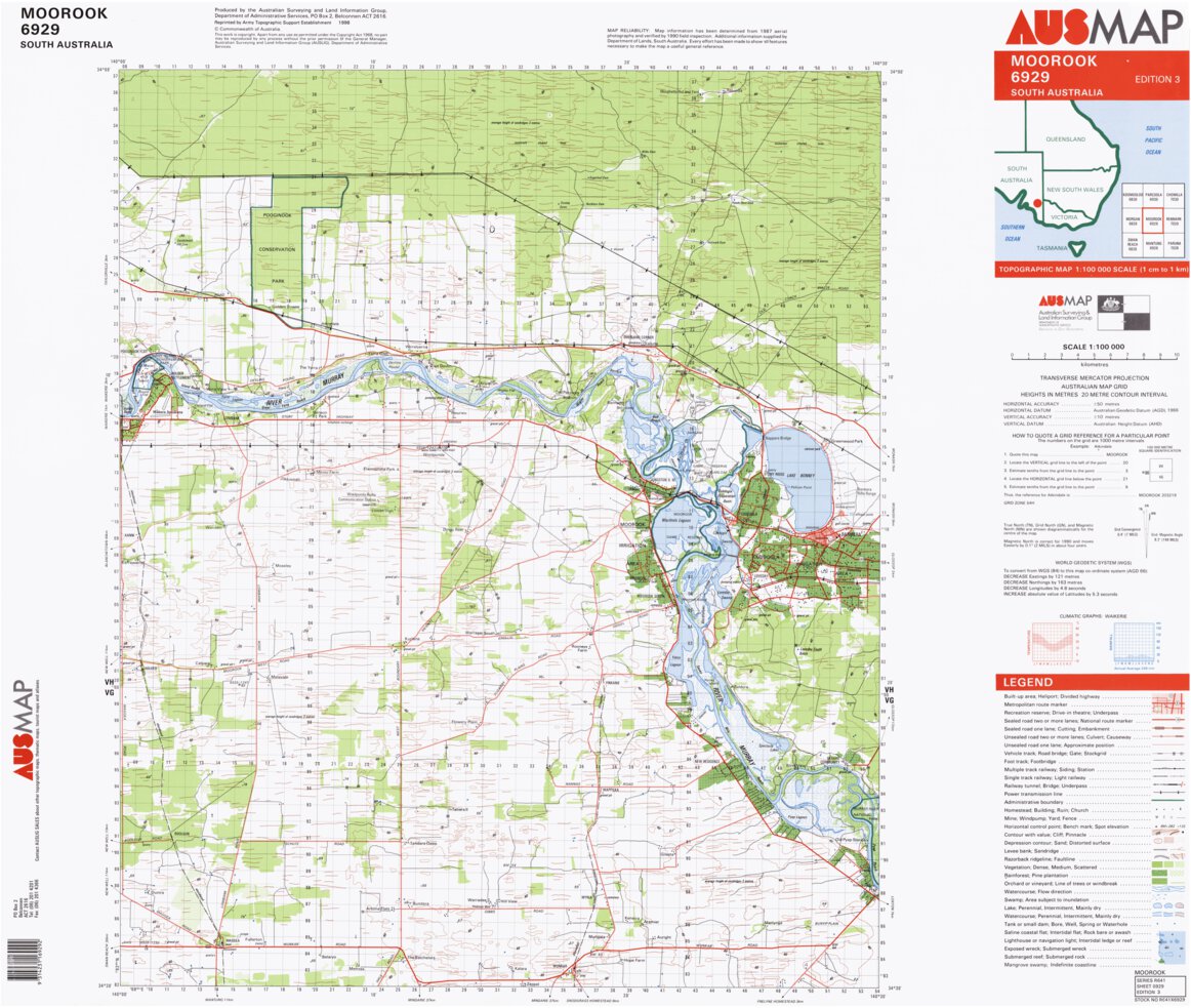 Moorook (6929) Map by Geoscience Australia | Avenza Maps