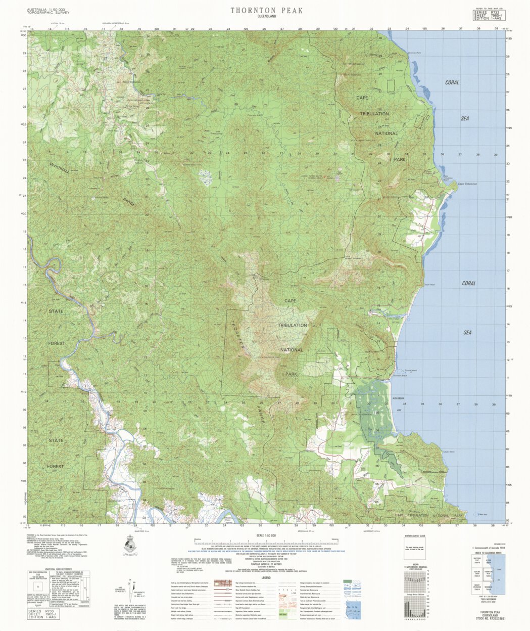 Daintree National Park Map by Geoscience Australia | Avenza Maps
