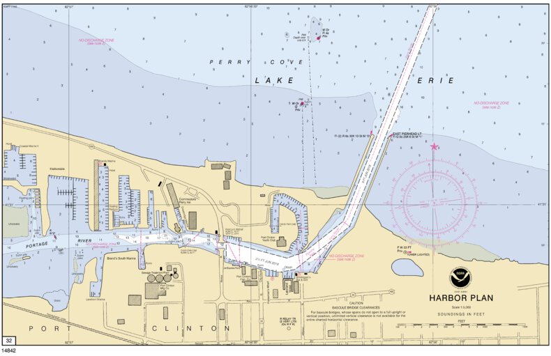 Harbor Plan 32 Map by National Oceanographic & Atmospheric ...